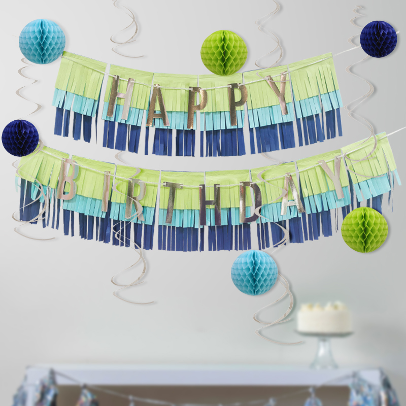 East Tern. Fringe Modern Birthday Banner
